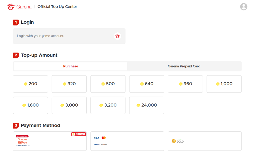 How to Top Up Free Fire Diamonds via FF Garena Shop?
