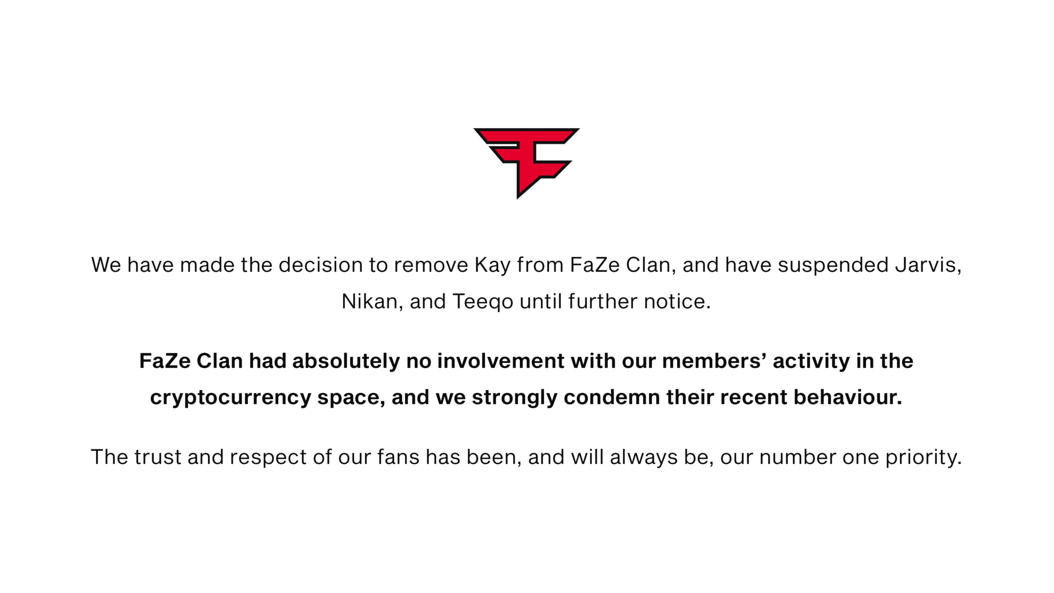 FaZe Clan members accused of manipulating charity cryptocurrency kicked ...