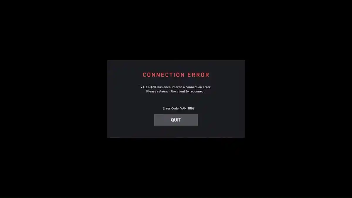 How To Fix VAN 1067 Error Code in Valorant