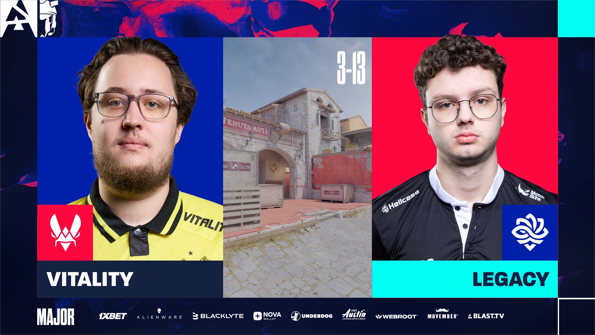 Legacy Shocks Vitality in Blast.tv Austin Major Stage 3