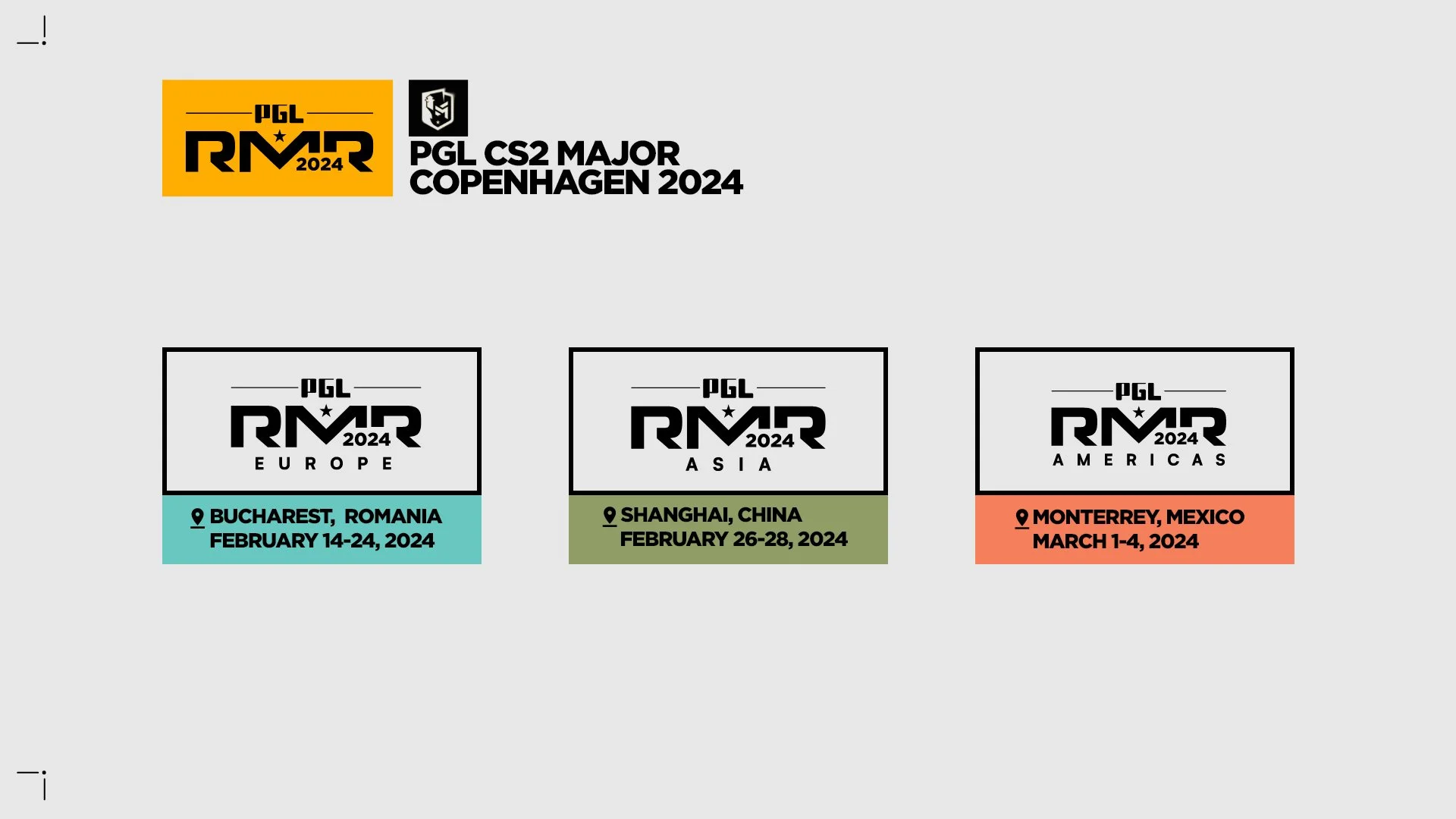 PGL RMR 2024 Major Qualifier to take place in Romania, China and Mexico