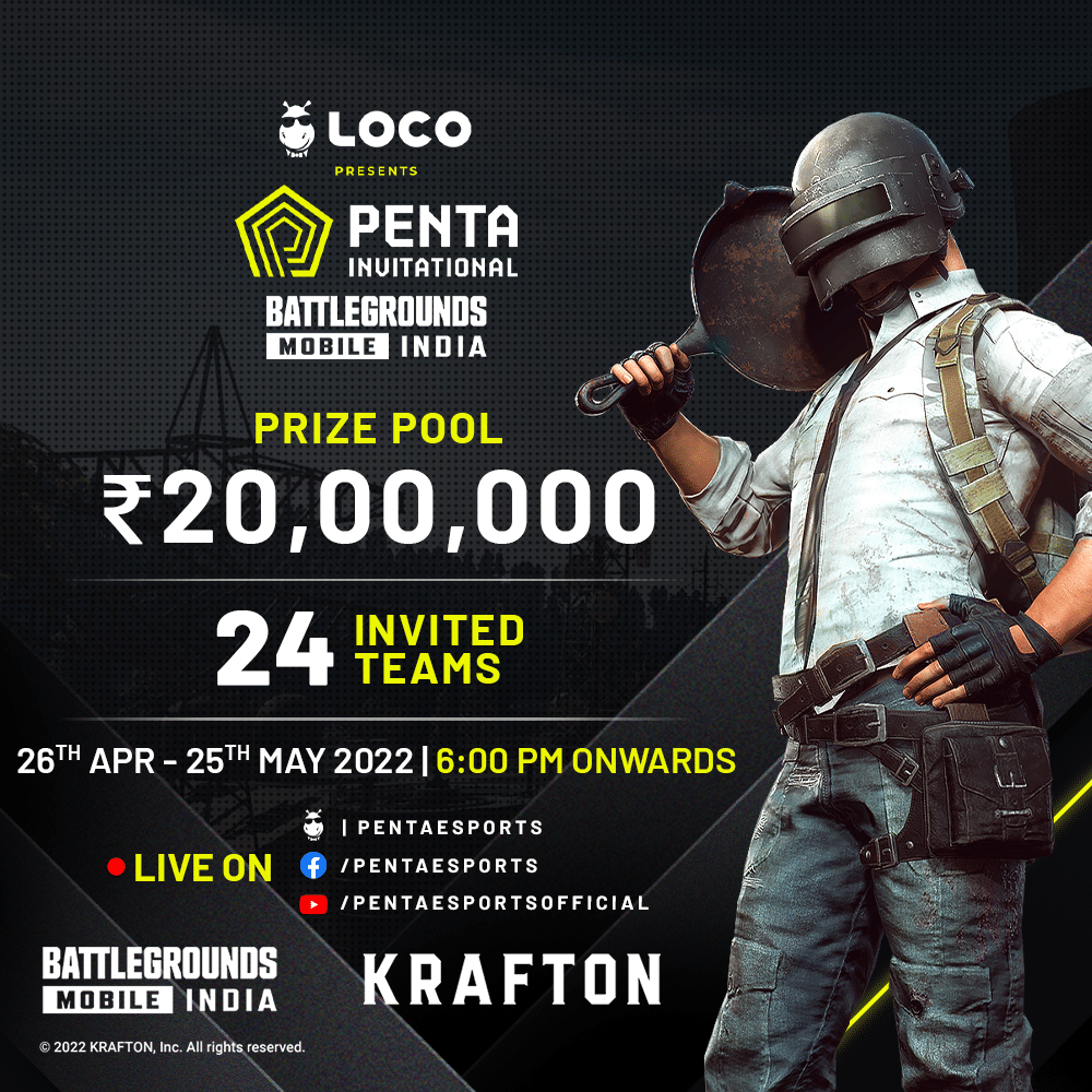 'Penta Invitational BGMI' presented by Loco announced with ₹20 Lakhs ...