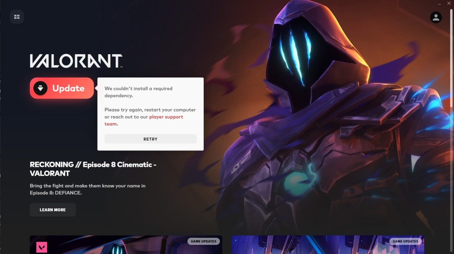 Fix Valorant 'We Couldn't Install a Required Dependency' Error