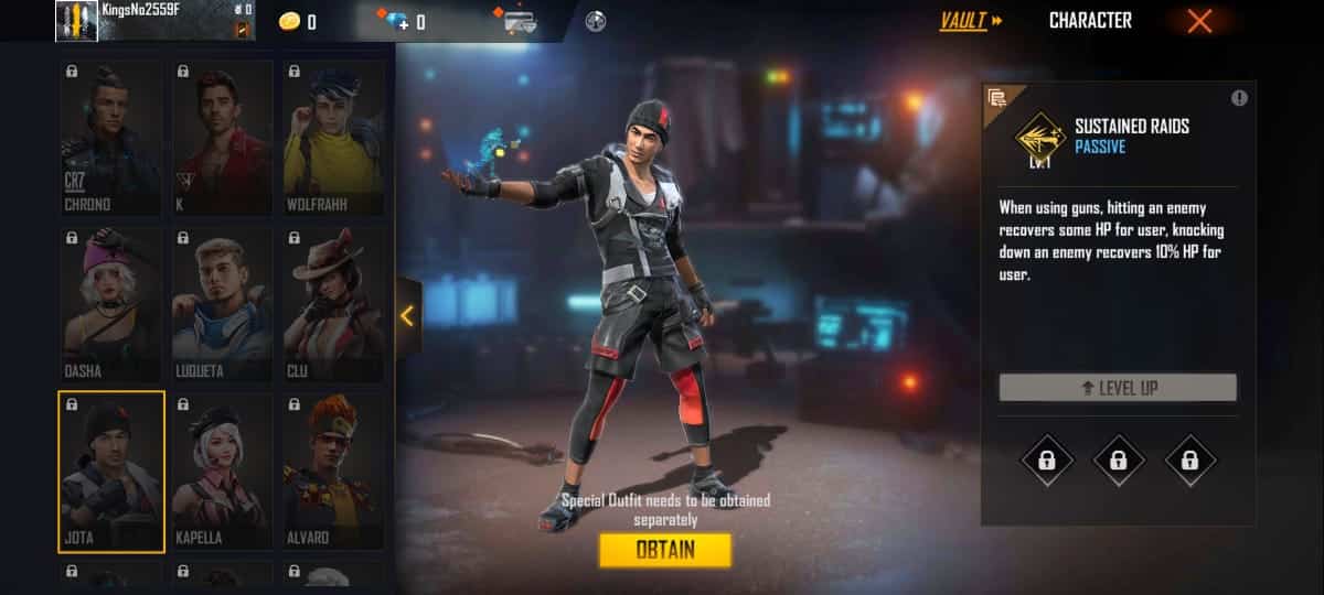 Top Five Characters in Free Fire according to ability