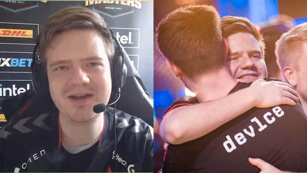 Dupreeh shed tears in a goodbye message to former Astralis mate, Dev1ce