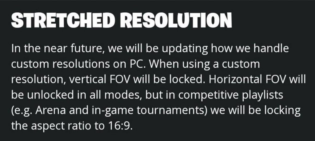 Epic bans use of stretched resolution in Fortnite Tournaments and Arena