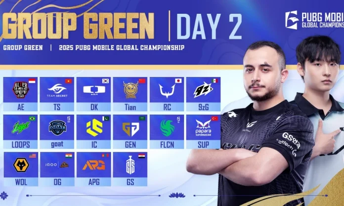 PMGC 2025 Group Green Day 2: Match Timings, Points Table, Maps, and More