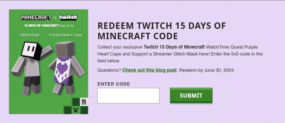 Minecraft's 15th Birthday Bash | How to Get Twitch Cape