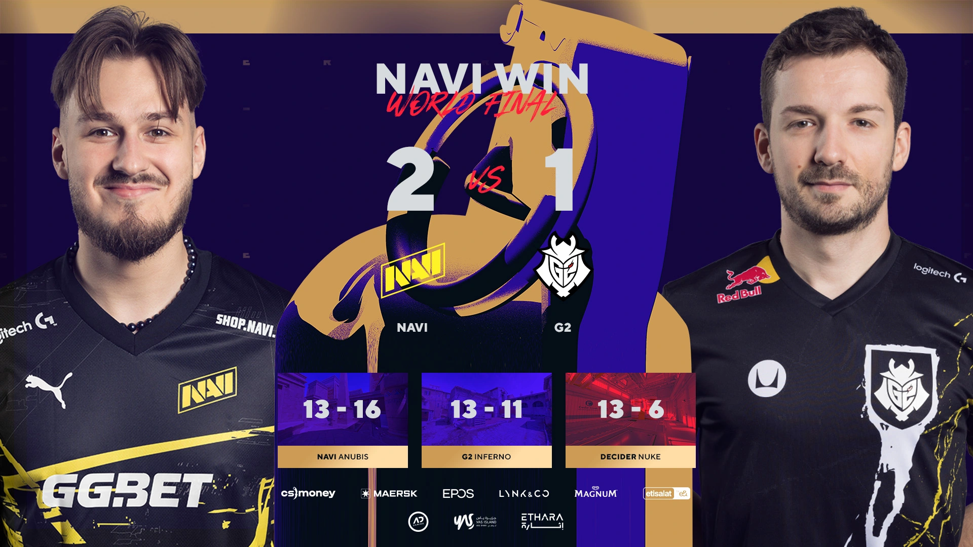 NAVI eliminates G2 to book a spot in the semi-finals of the Blast World ...