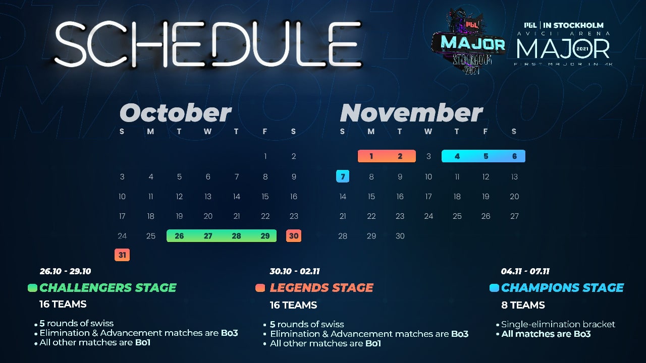 PGL announce Stockholm Major schedule