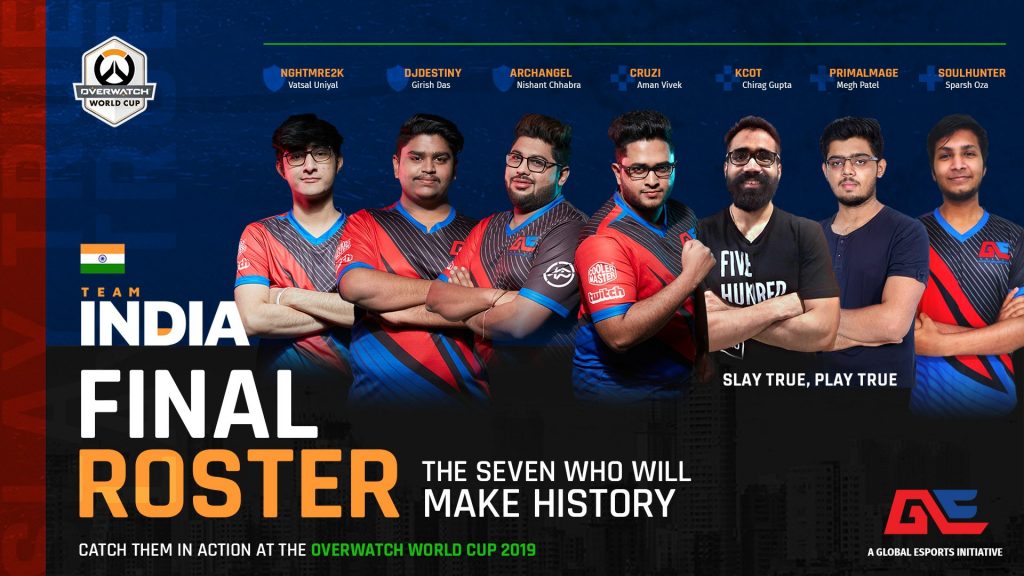 Indian Squad for Overwatch World Cup 2019 announced