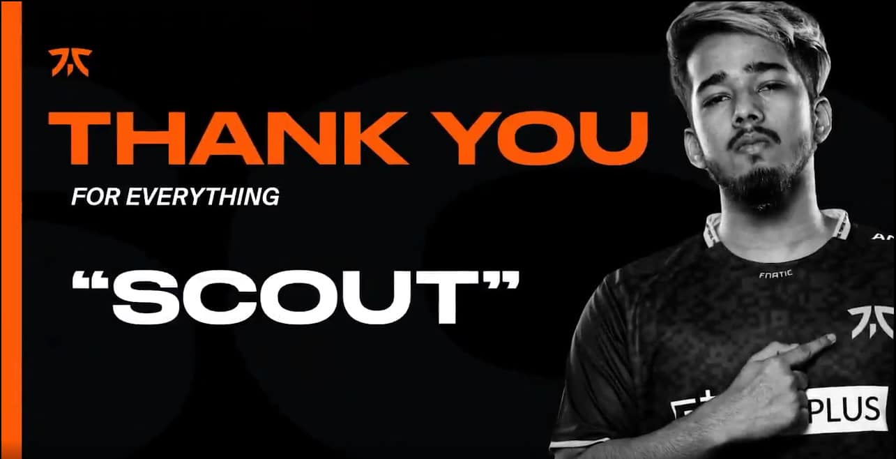 sc0ut officially parts ways with Fnatic