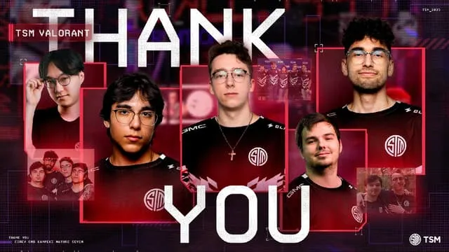 TSM Cuts Valorant Roster After Failing to Qualify for Ascension
