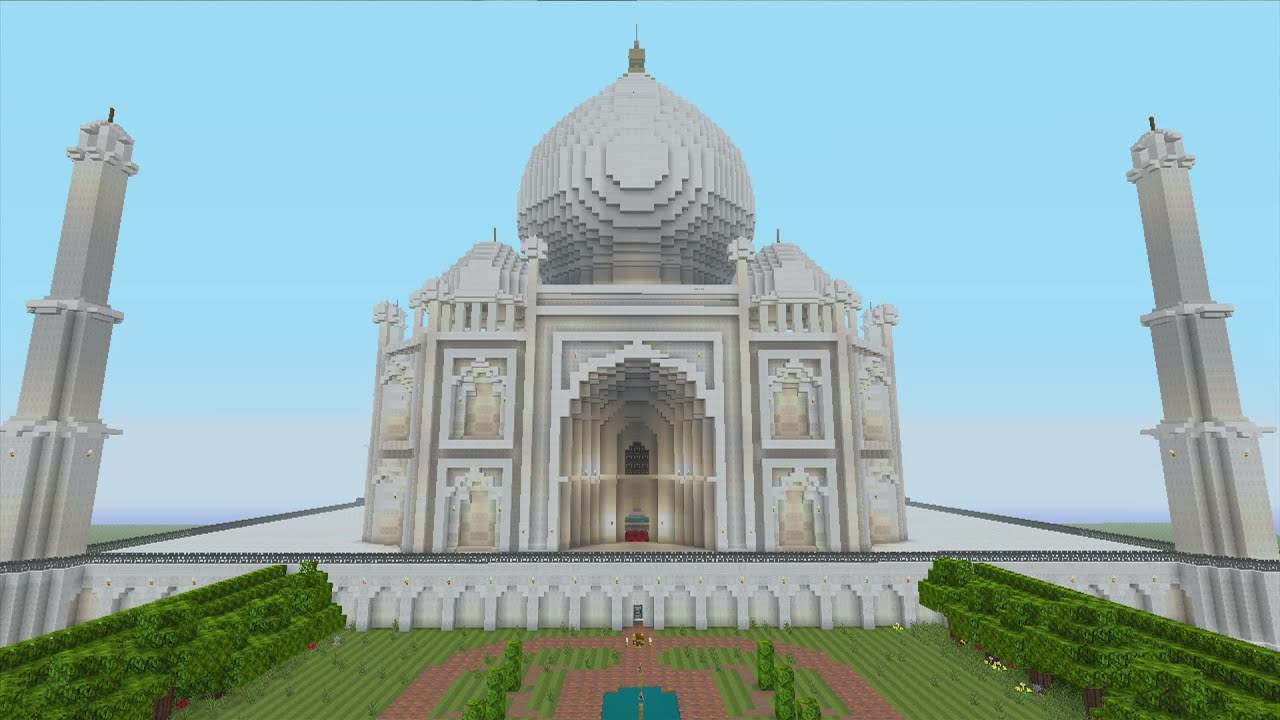 Gamers recreate real-size model of the Taj Mahal in Minecraft