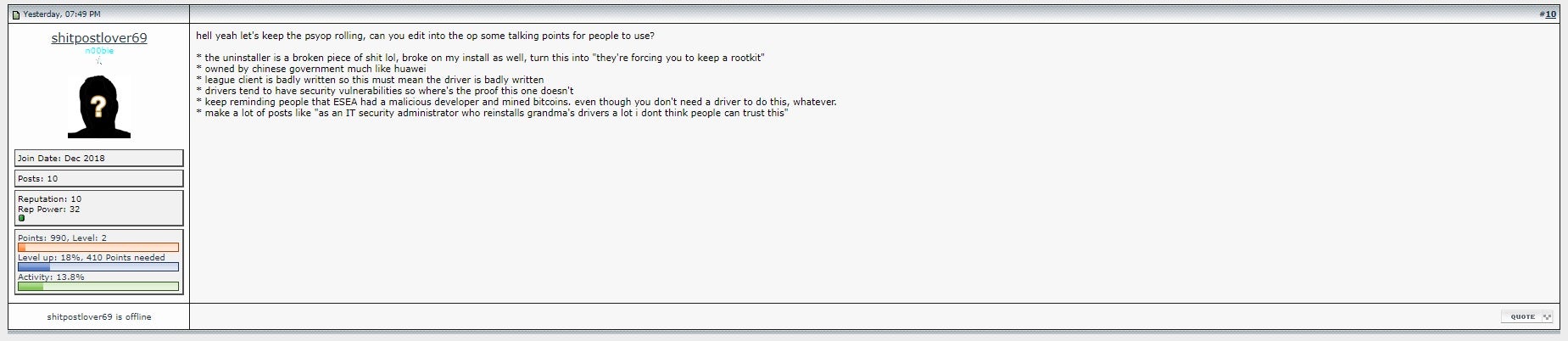People Are Trying to Defame VALORANT Vanguard Over at Cheaters' Forums