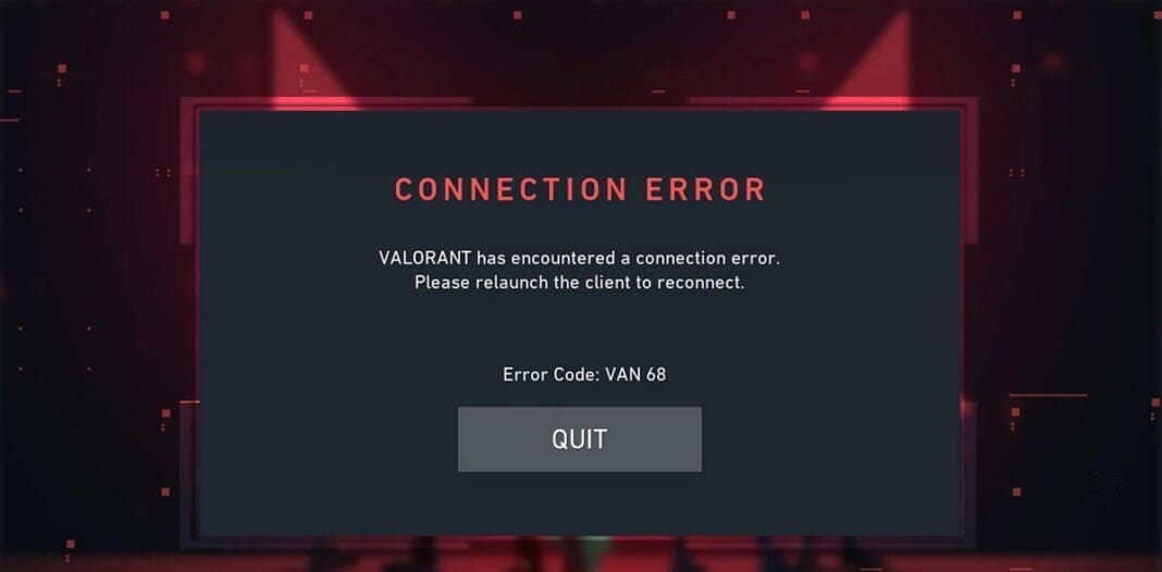 How to Fix VAN 68 Error in Valorant?